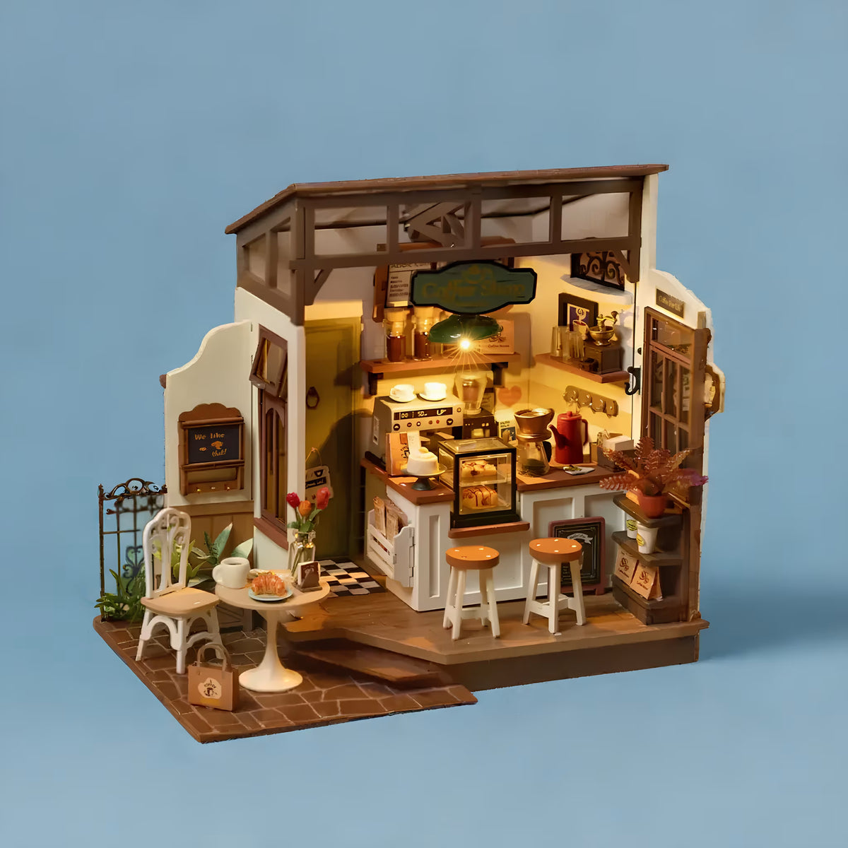 Rolife Coffee Shop DIY Miniature Kit | Little Worlds